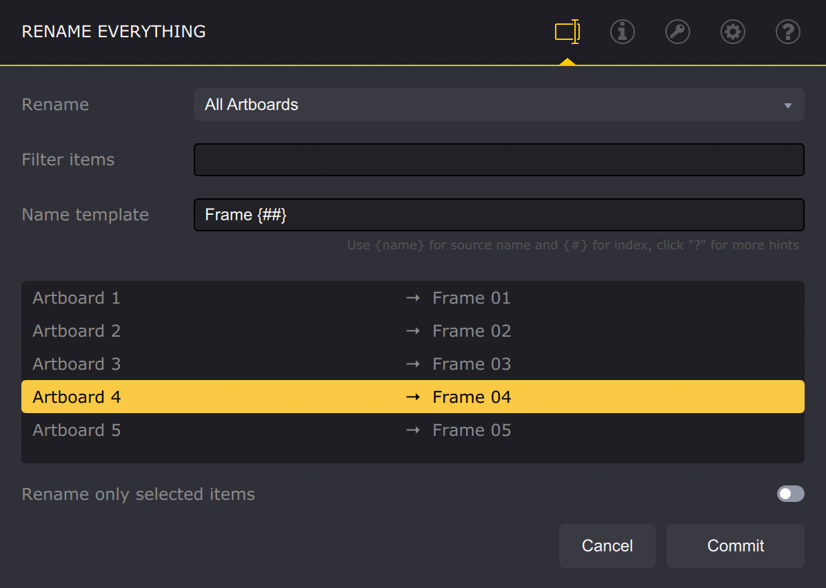 Ai Toolbox for Illustrator — Conical Labels, Bulk Rename and more