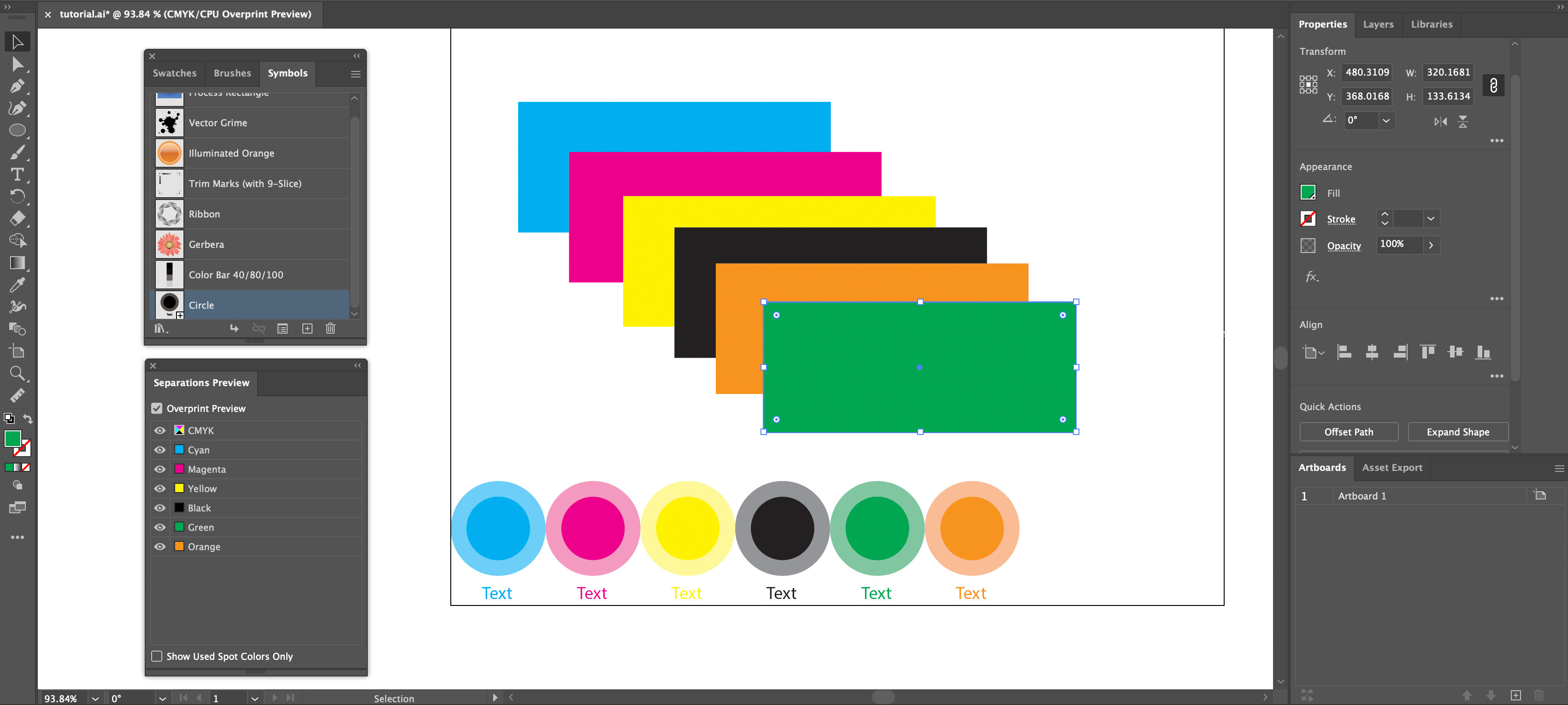 Editing Color Bars Appearance in Illustrator