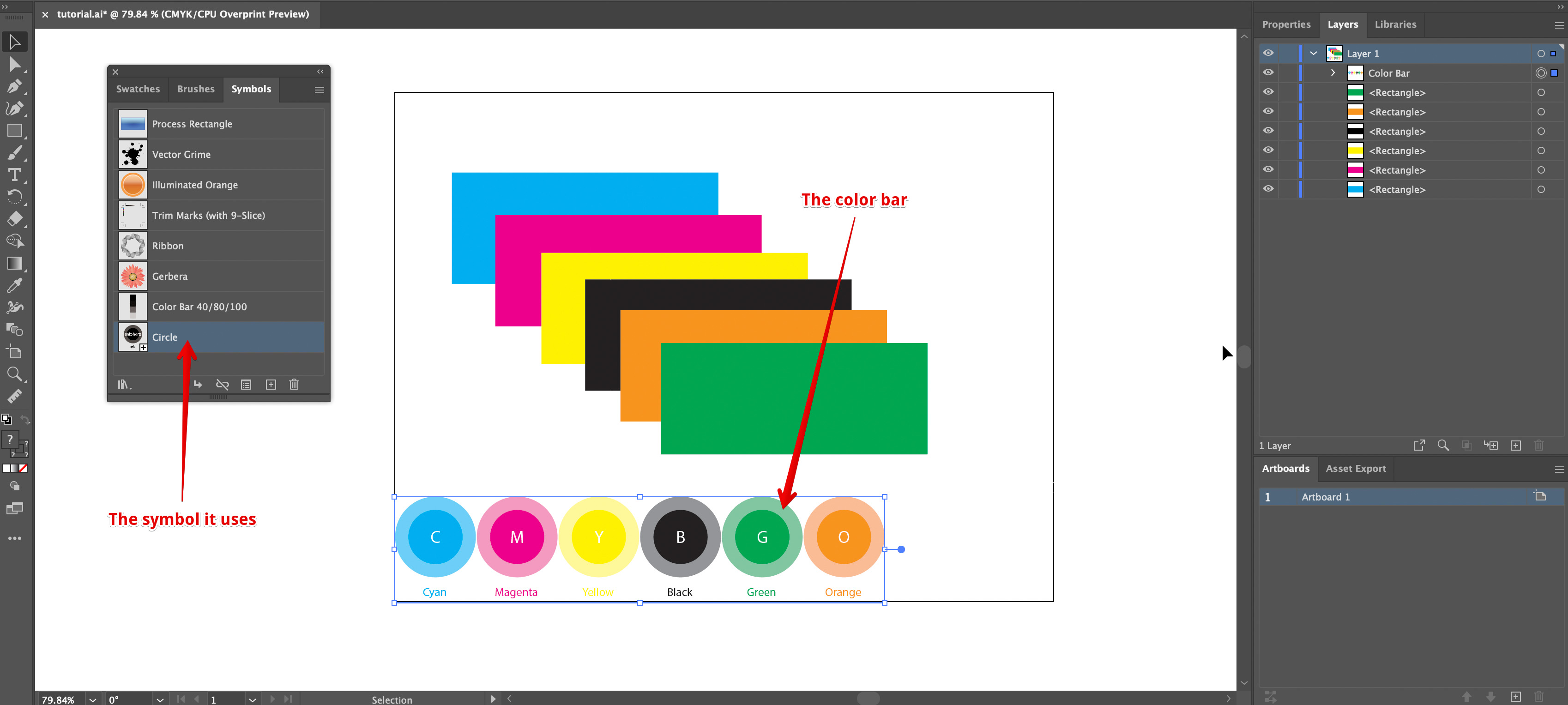 Editing Color Bars Appearance in Illustrator