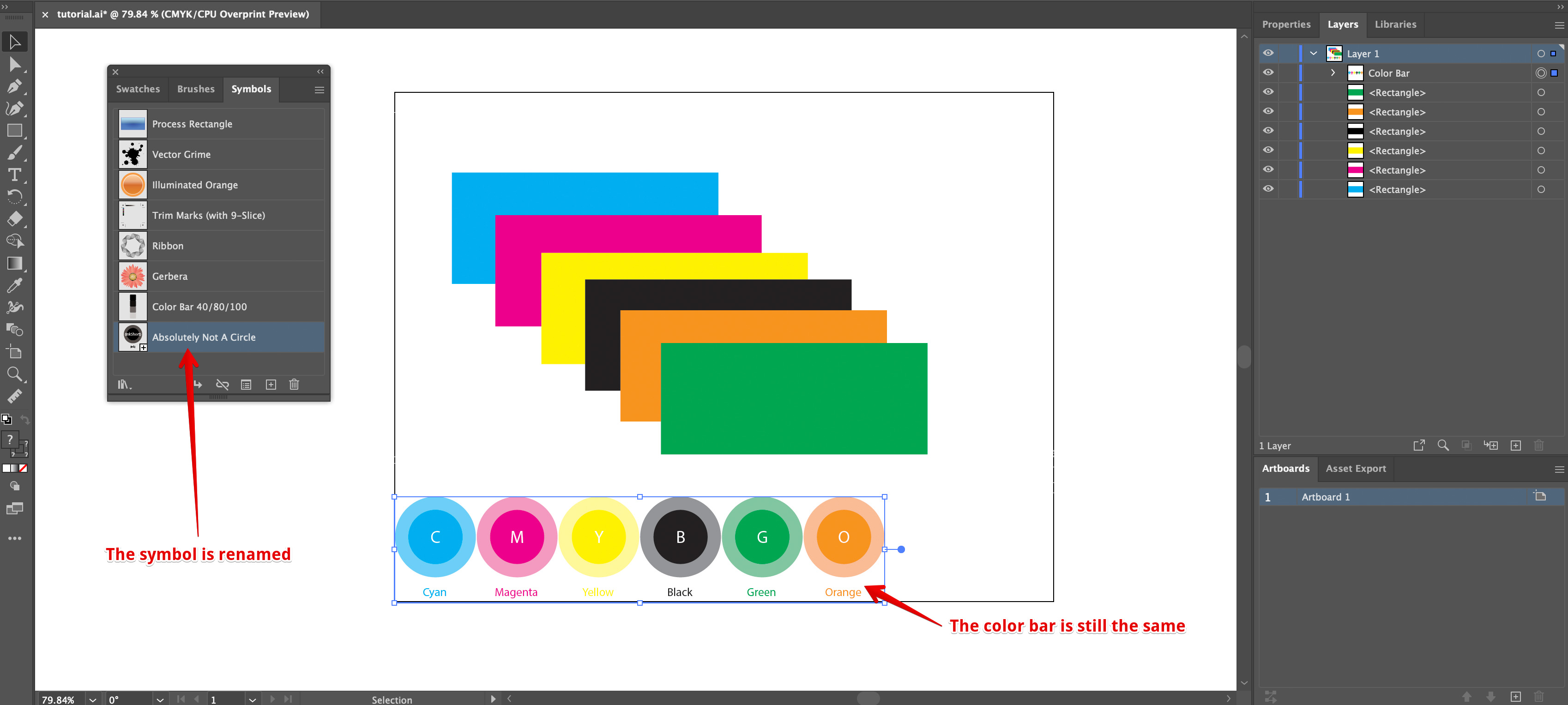 Editing Color Bars Appearance in Illustrator