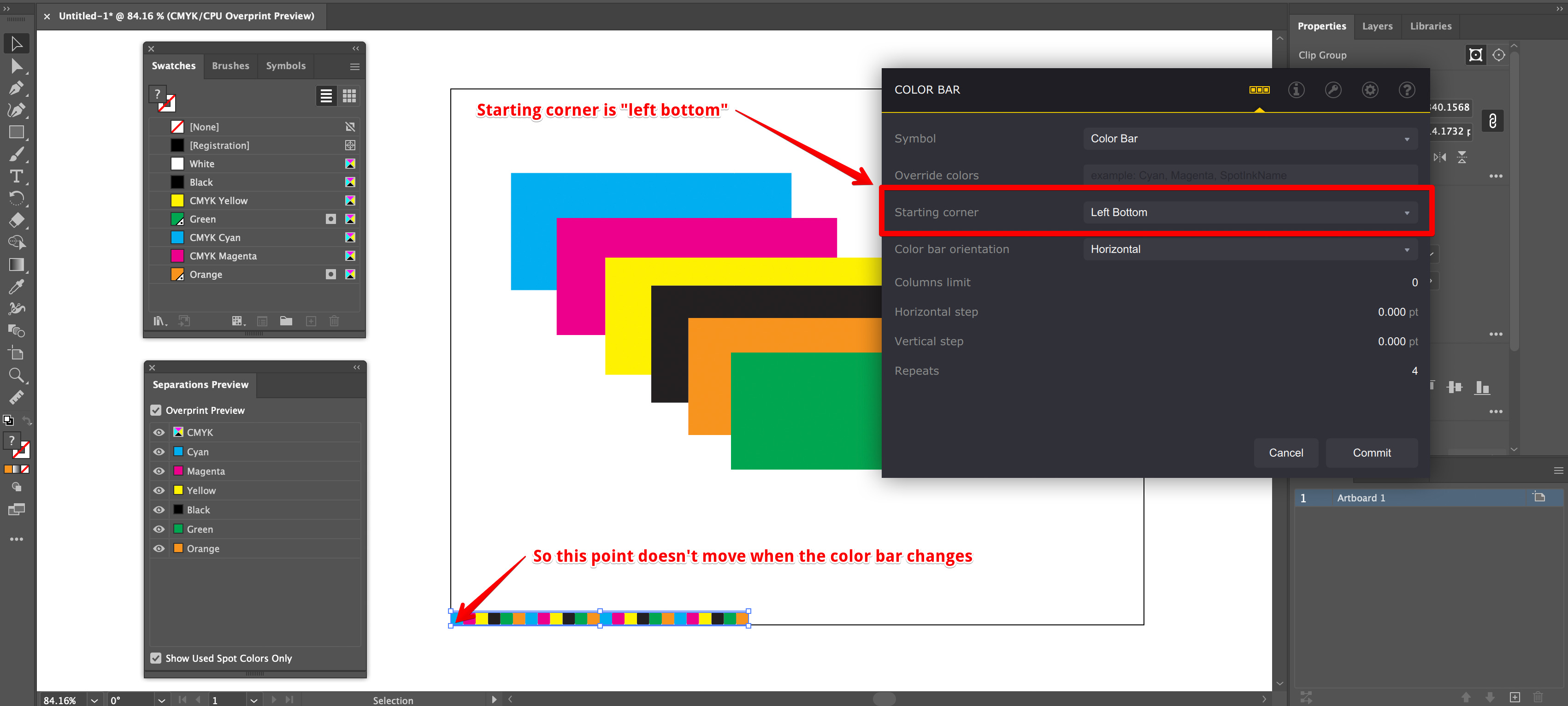 Making Color Bars in Illustrator