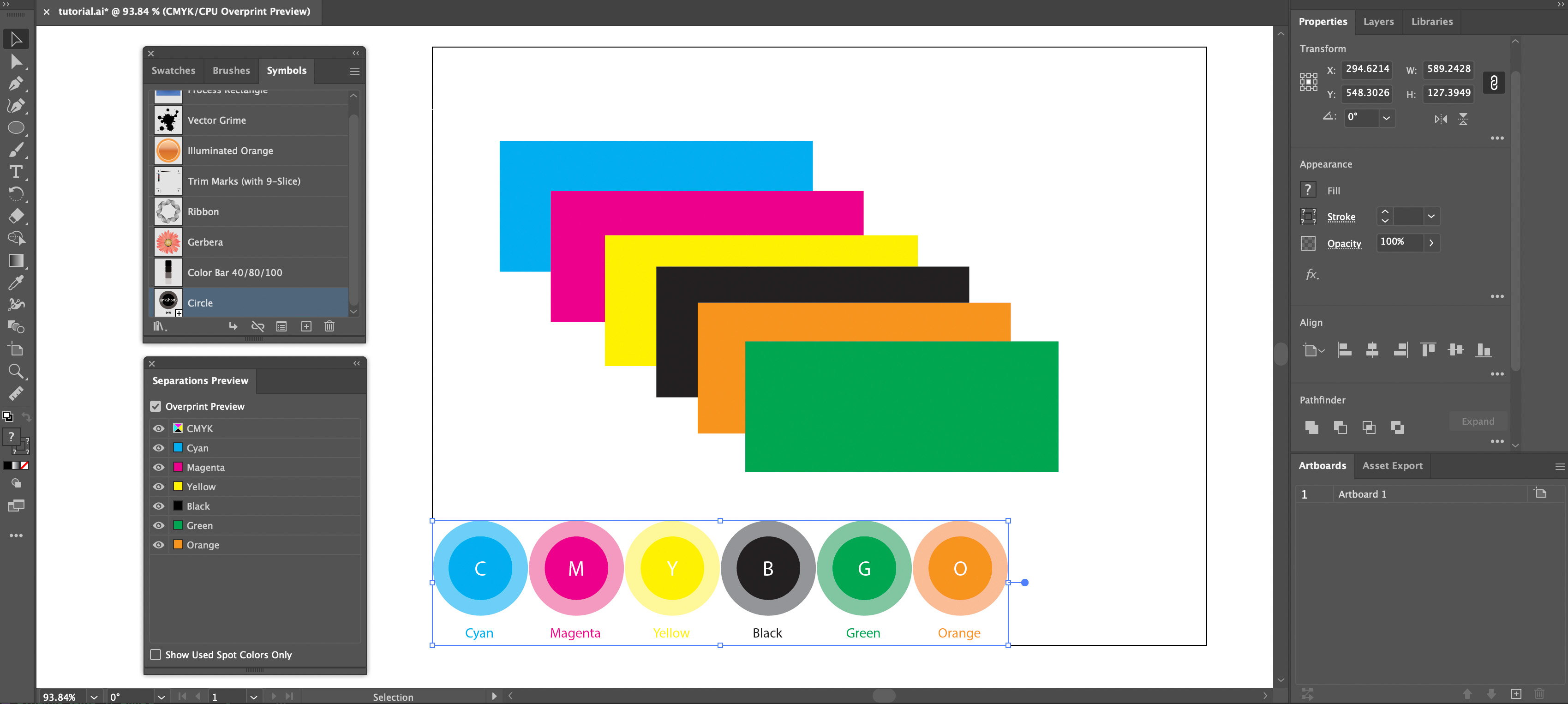 Making Color Patches in Illustrator