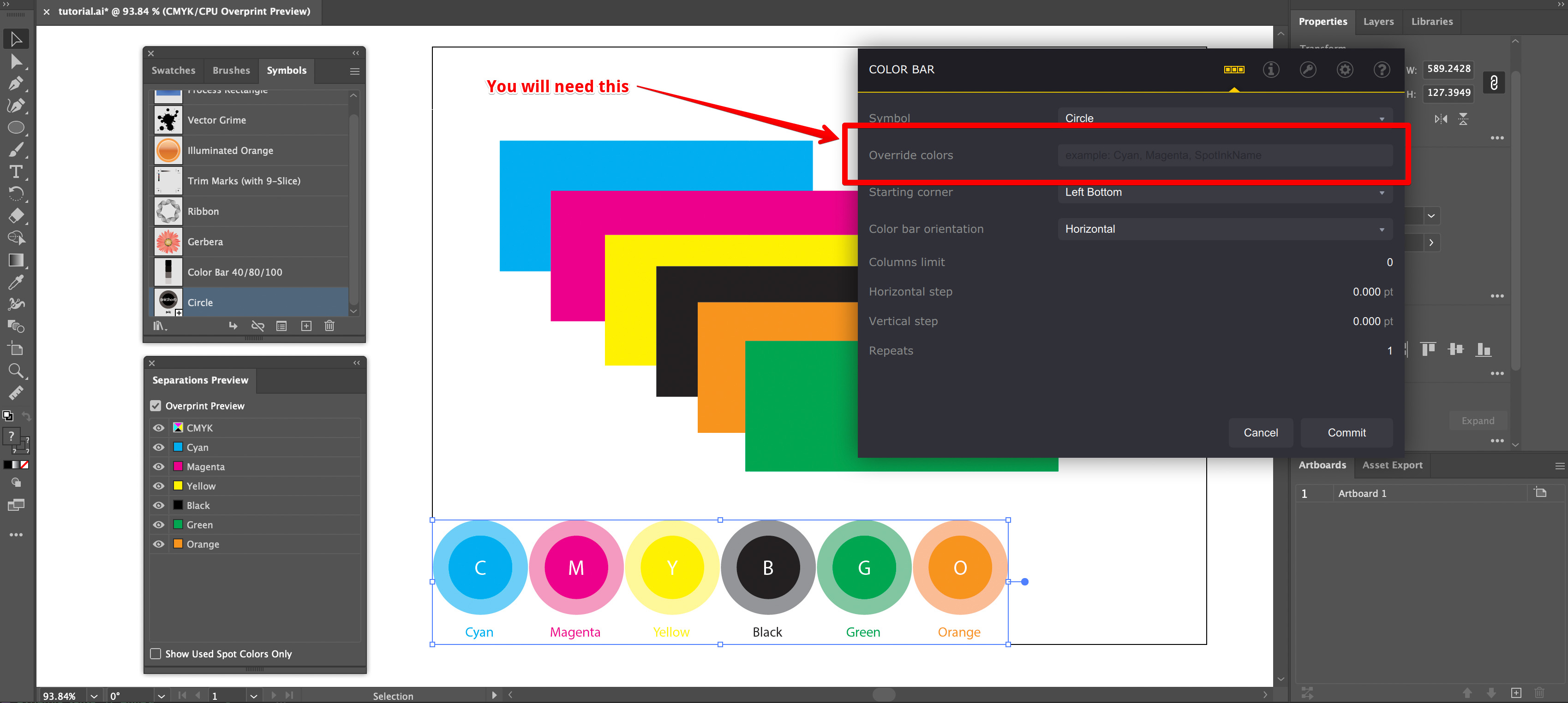 Making Color Patches in Illustrator