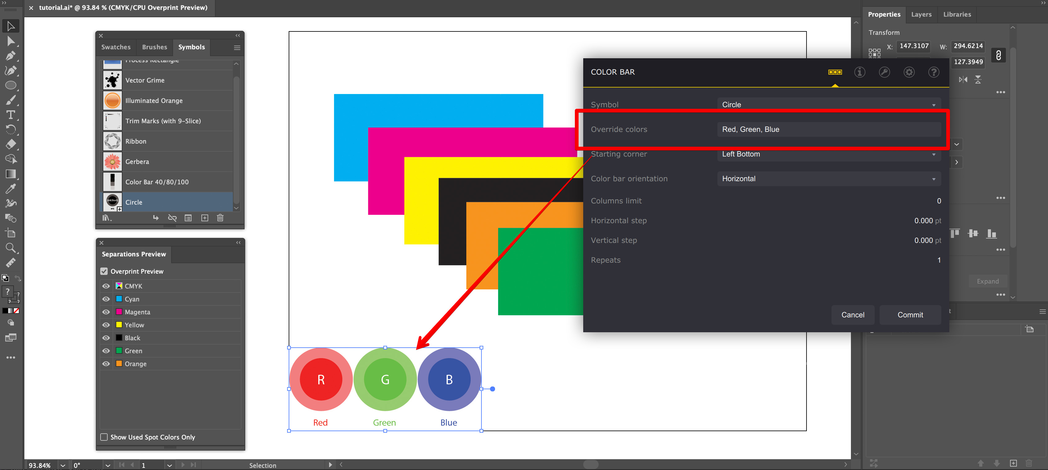 Making Color Patches in Illustrator