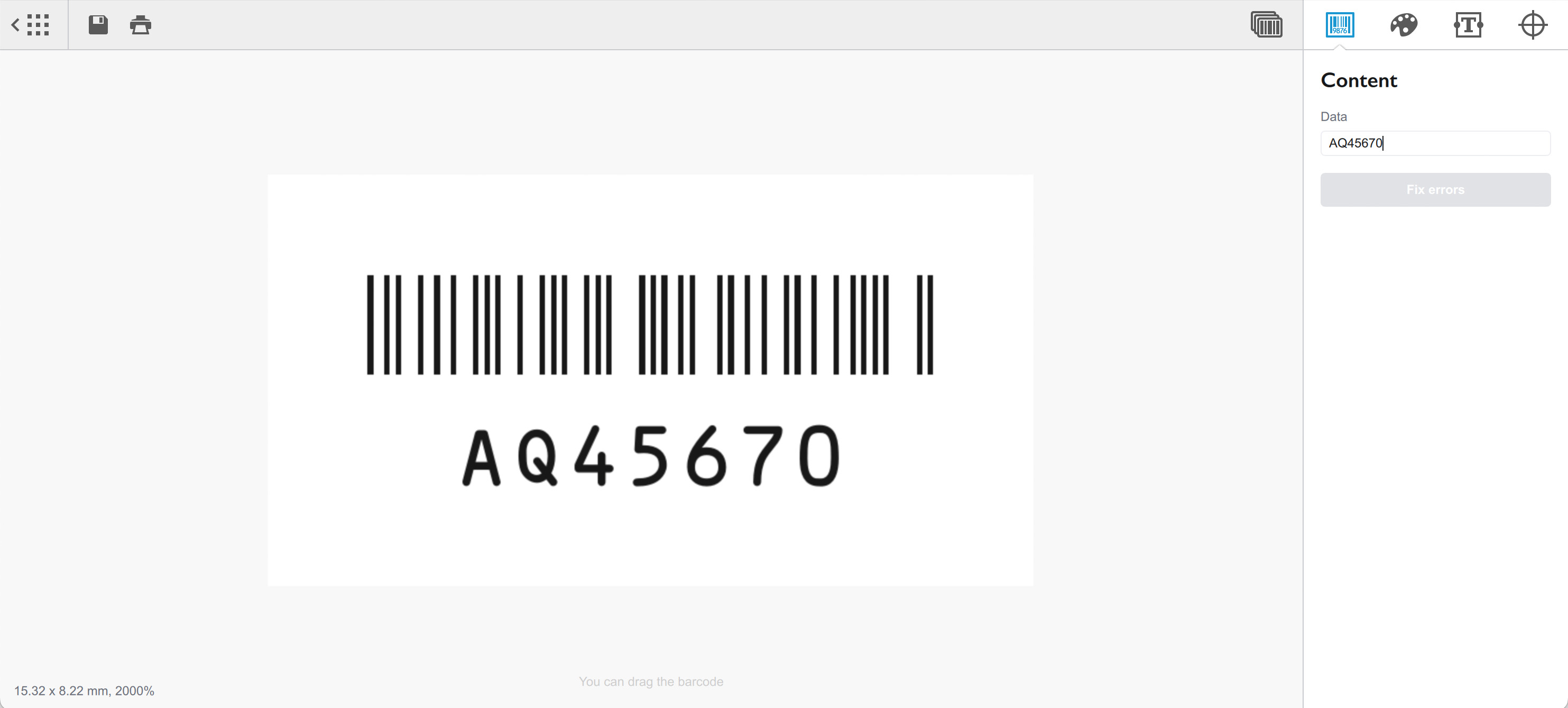 BC412 Barcode Description