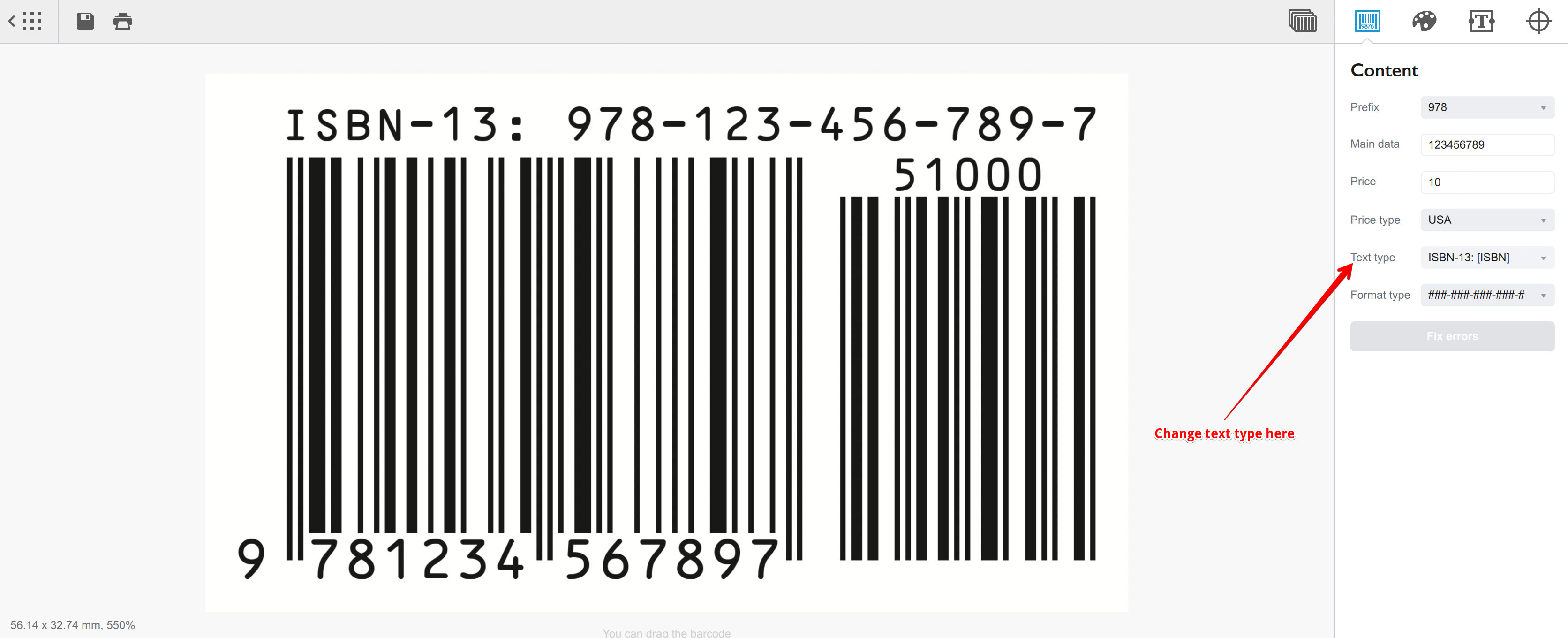 Adding Custom Texts to Barcodes