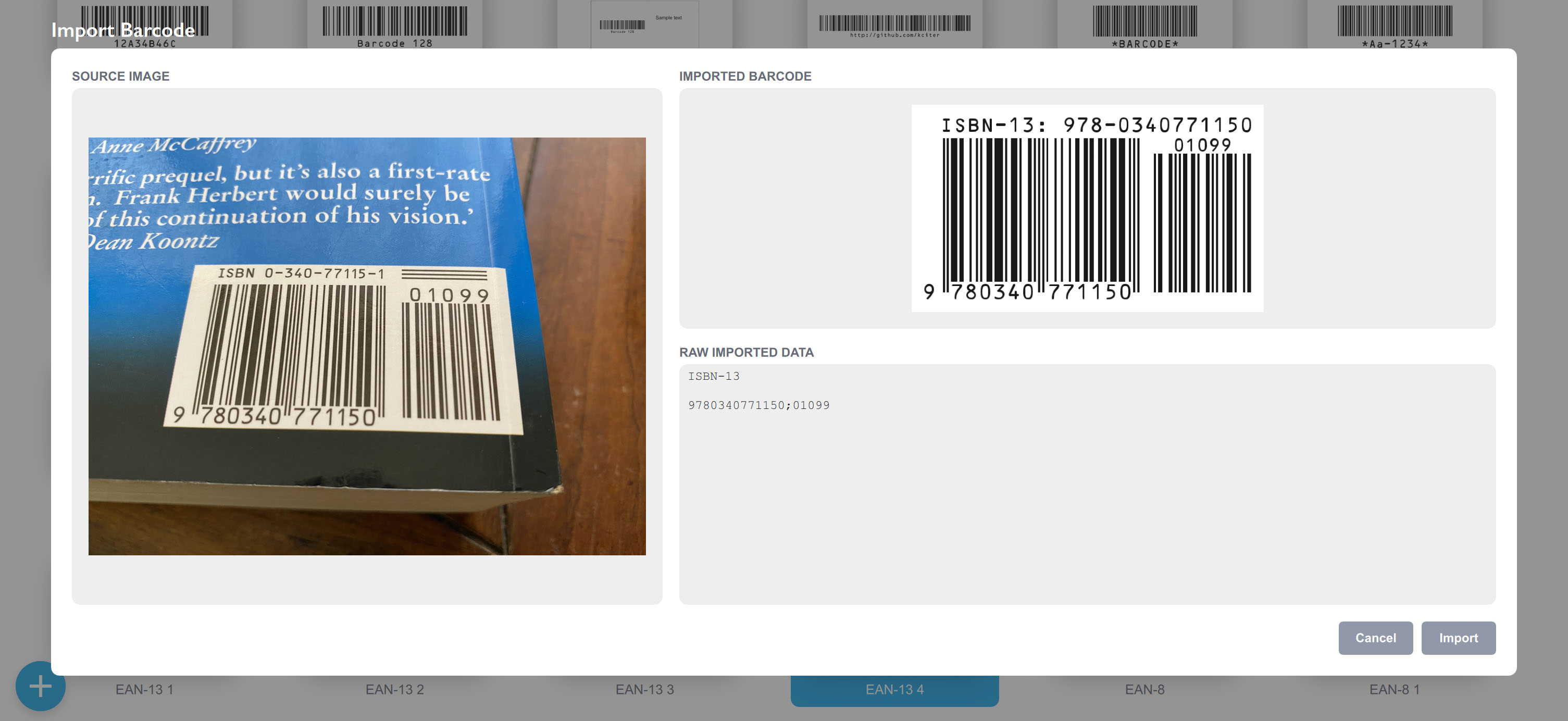 Importing Barcode Images into Barcode Generator Software