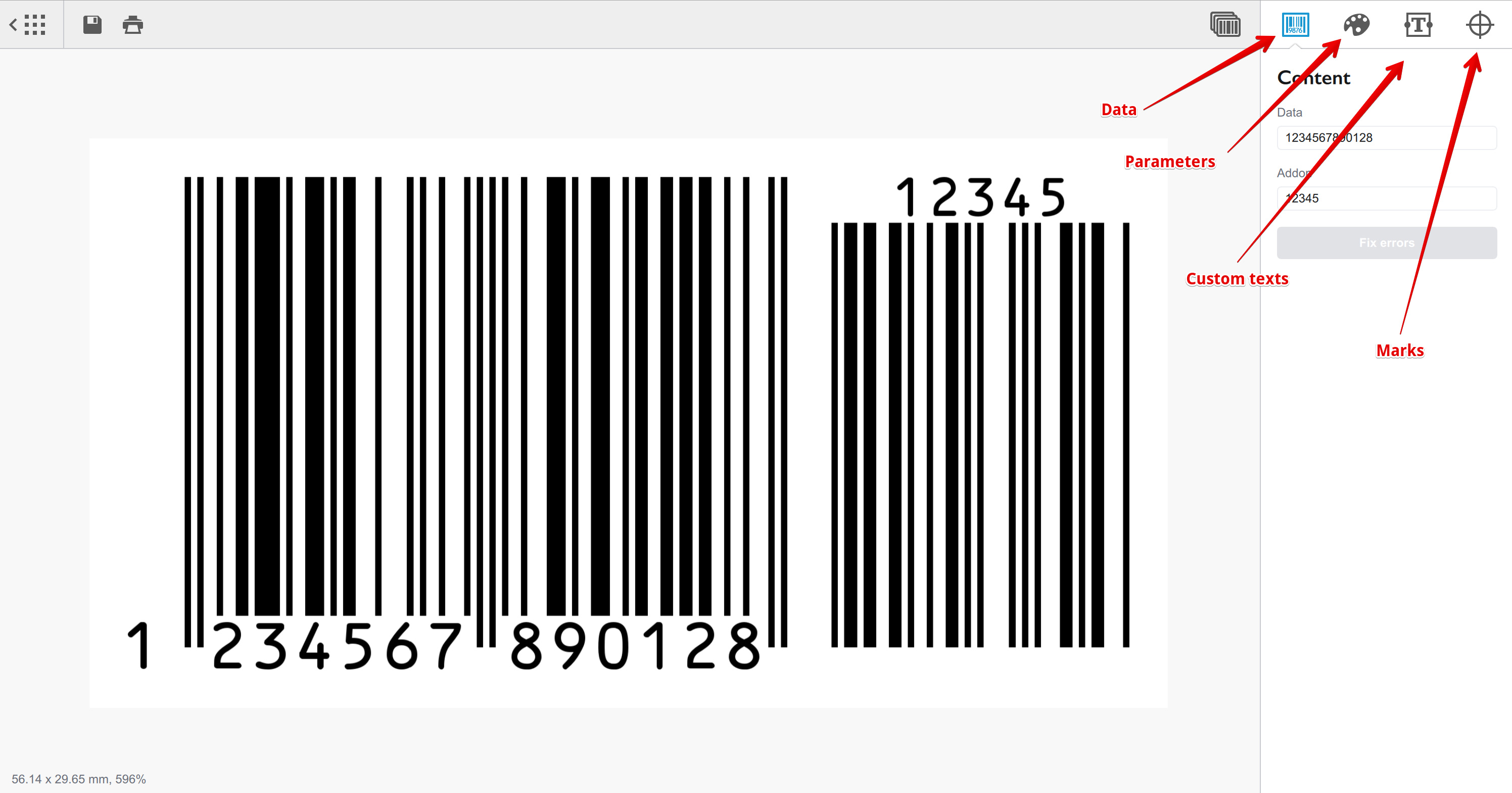Barcode Generator User Interface