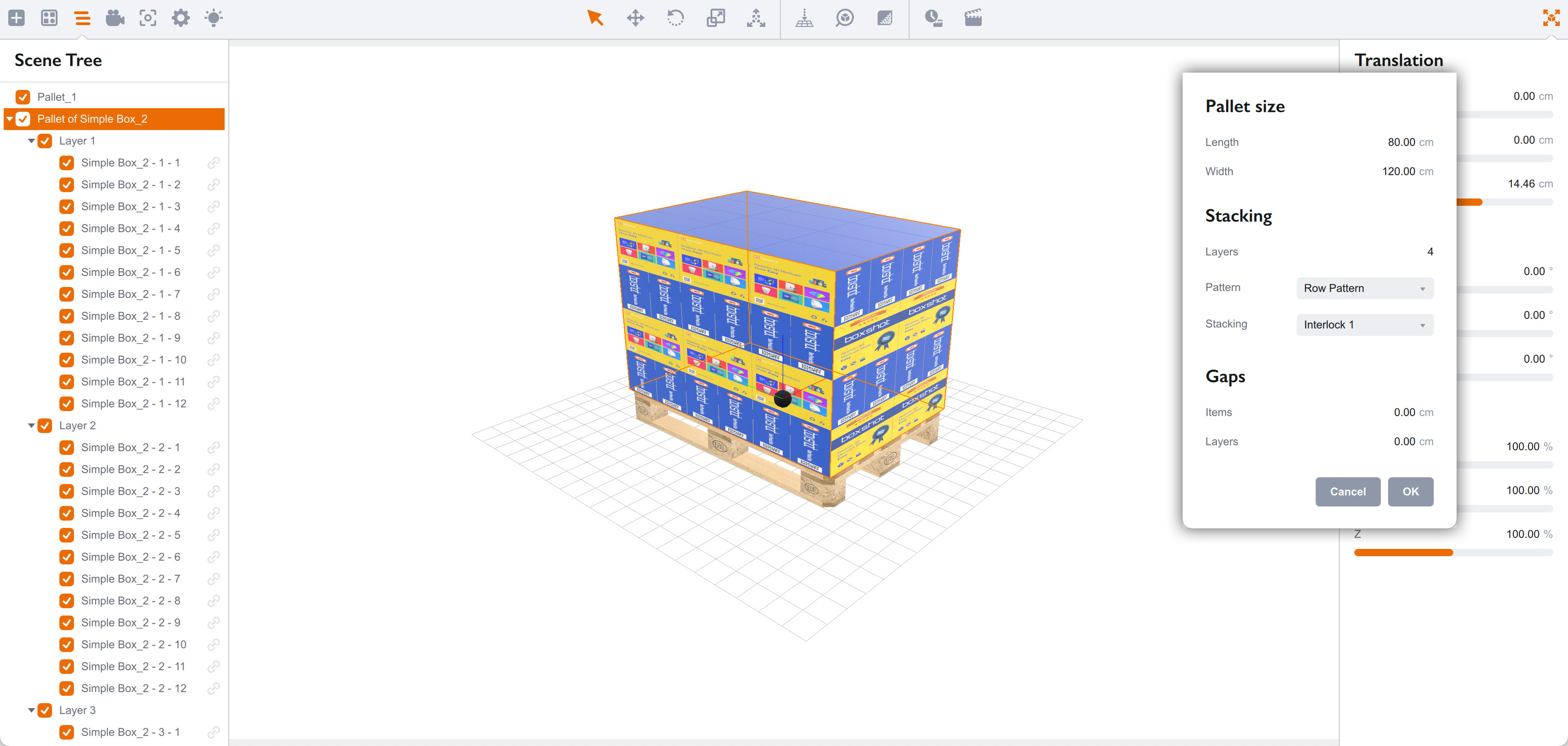 Palletize Tool in Boxshot