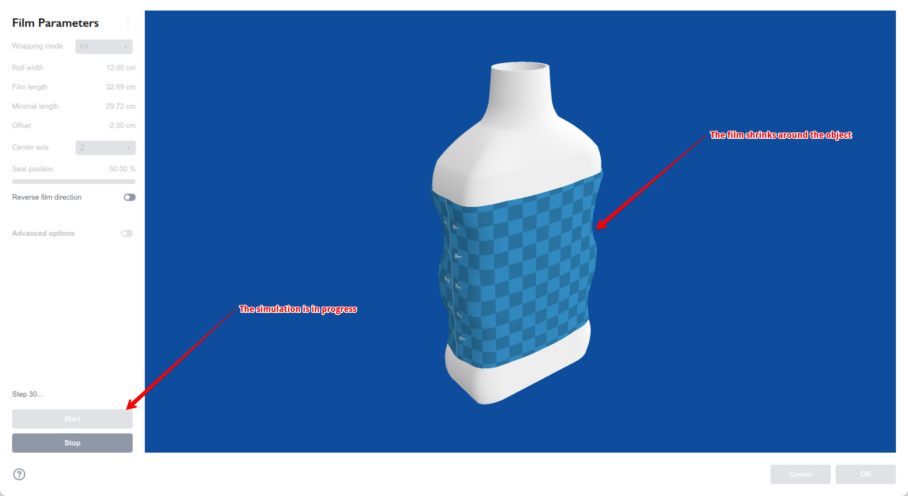 Shrink Wrap Simulation in Boxshot - Tutorial