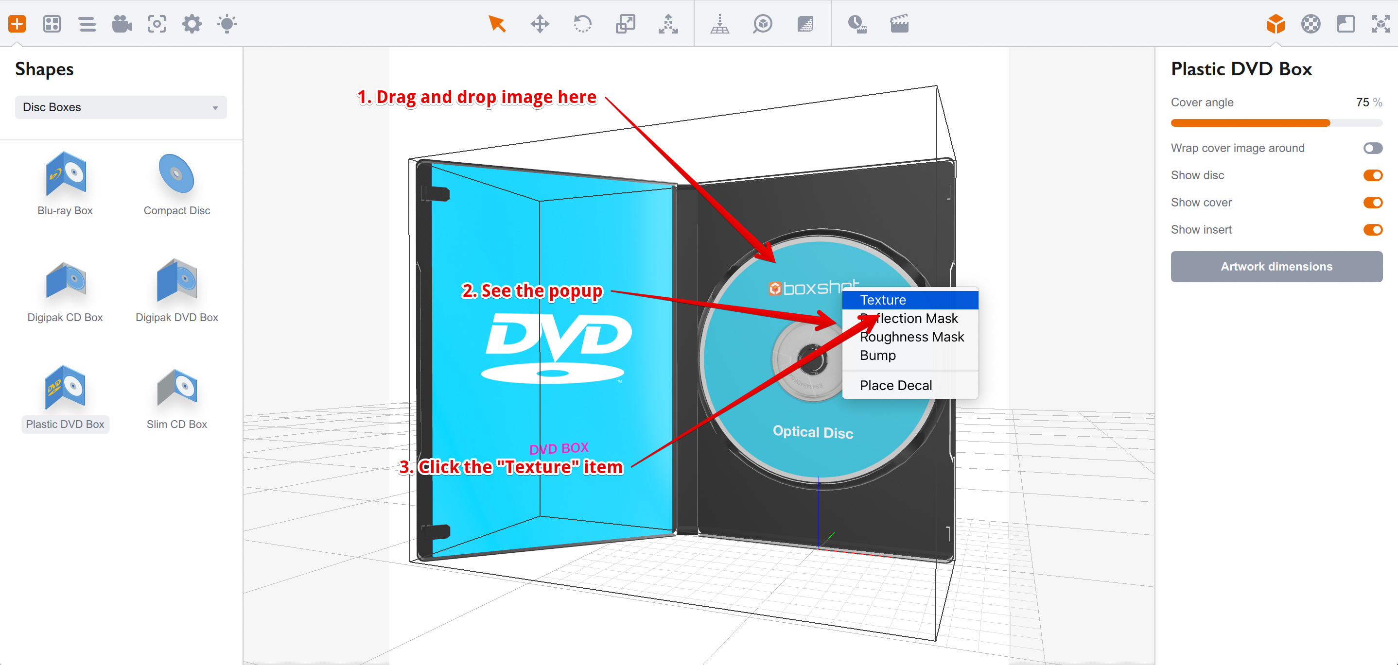 Assigning and Editing Materials in Boxshot — Tutorial