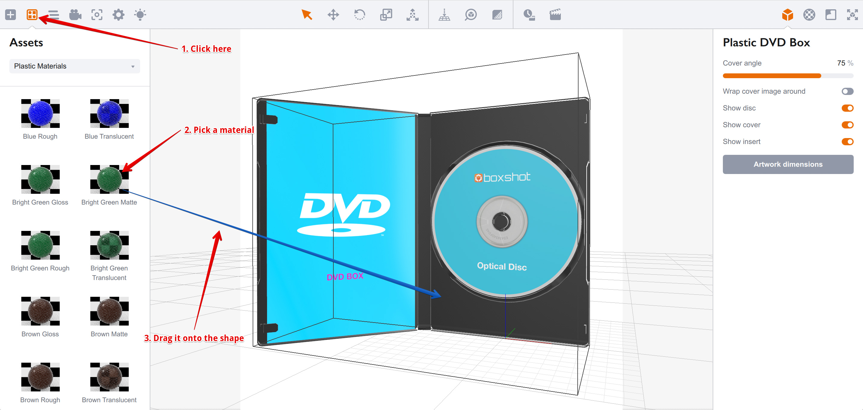 Assigning and Editing Materials in Boxshot — Tutorial