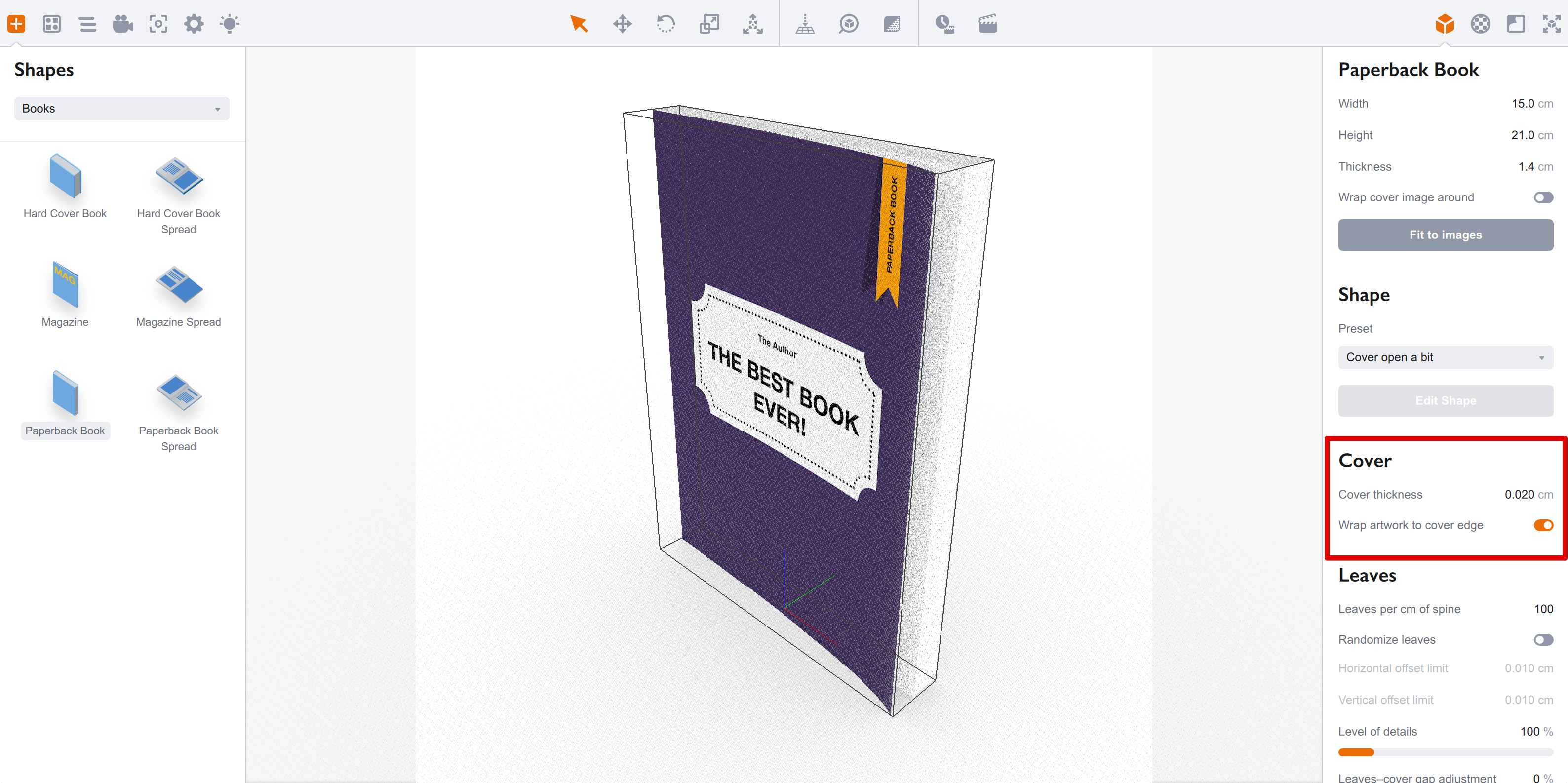 Customizing books in Boxshot 5 - Tutorial
