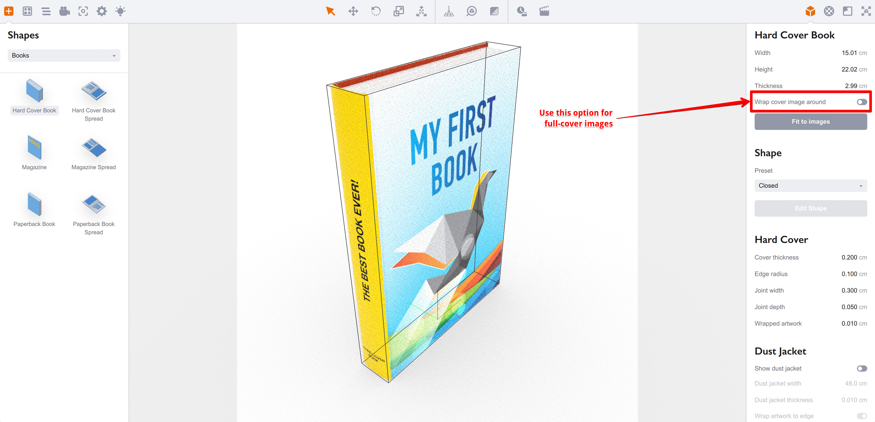 3D Hard Cover Book Mockup in Boxshot