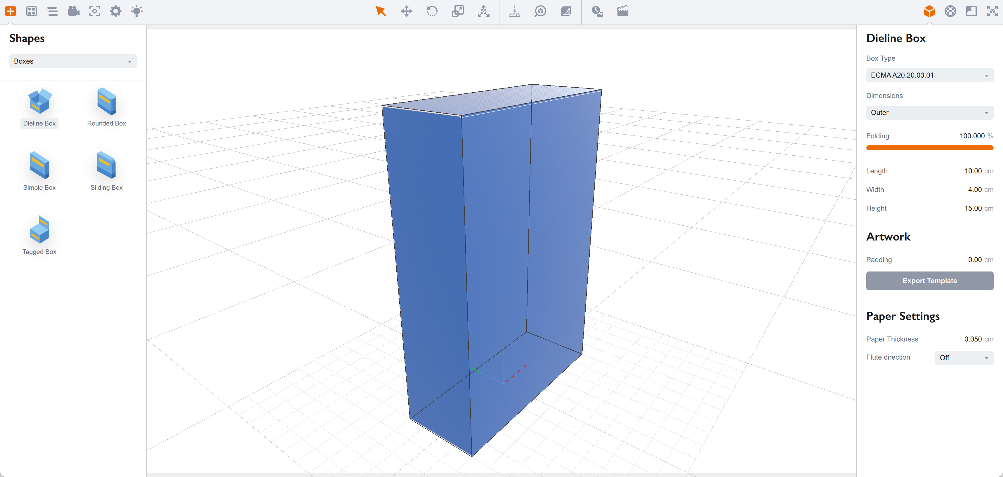 Dieline–Based Box in Boxshot