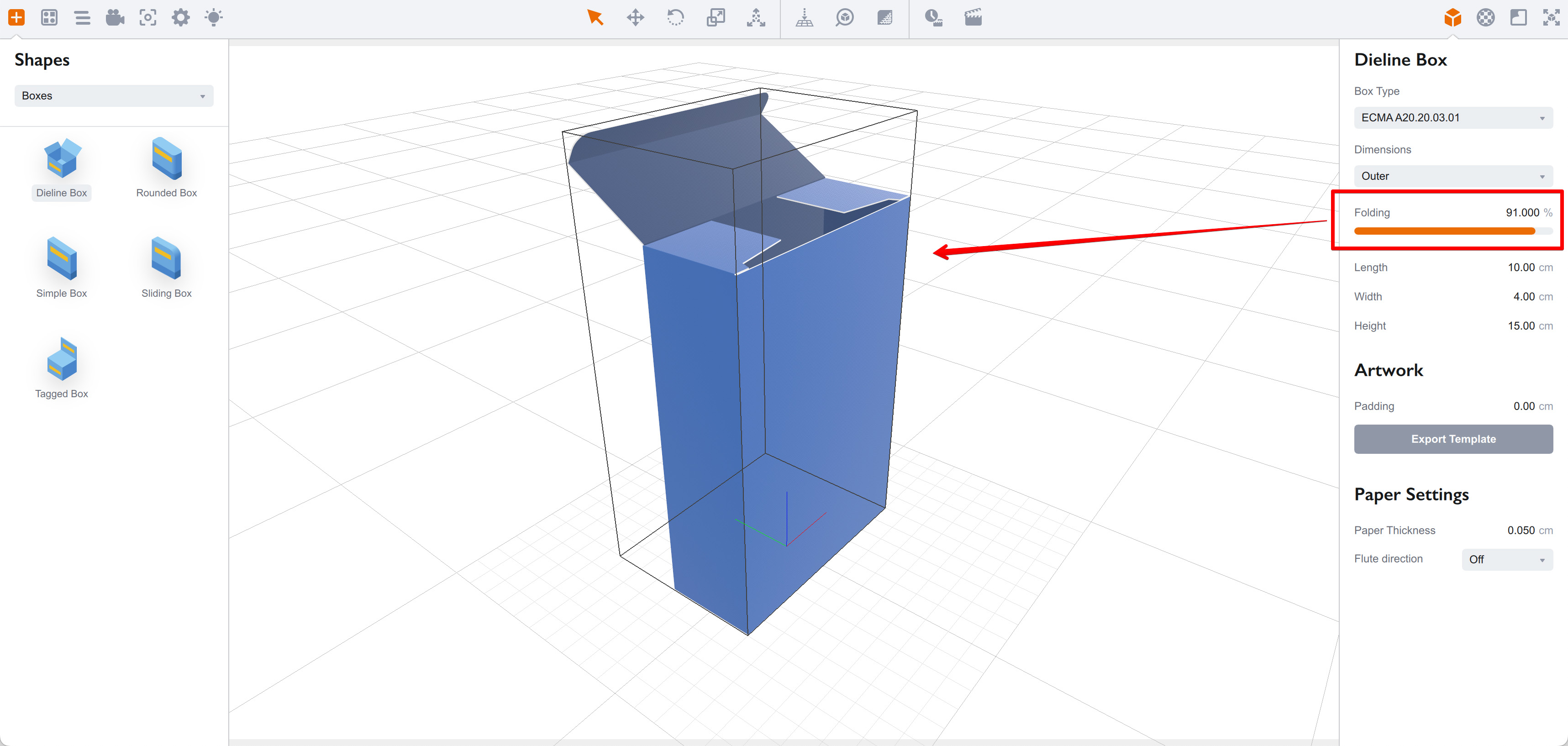 Dieline–Based Box in Boxshot
