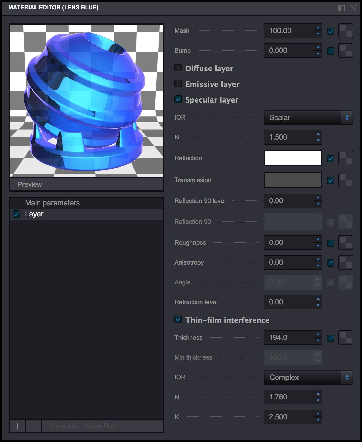 Koru User Interface Reference