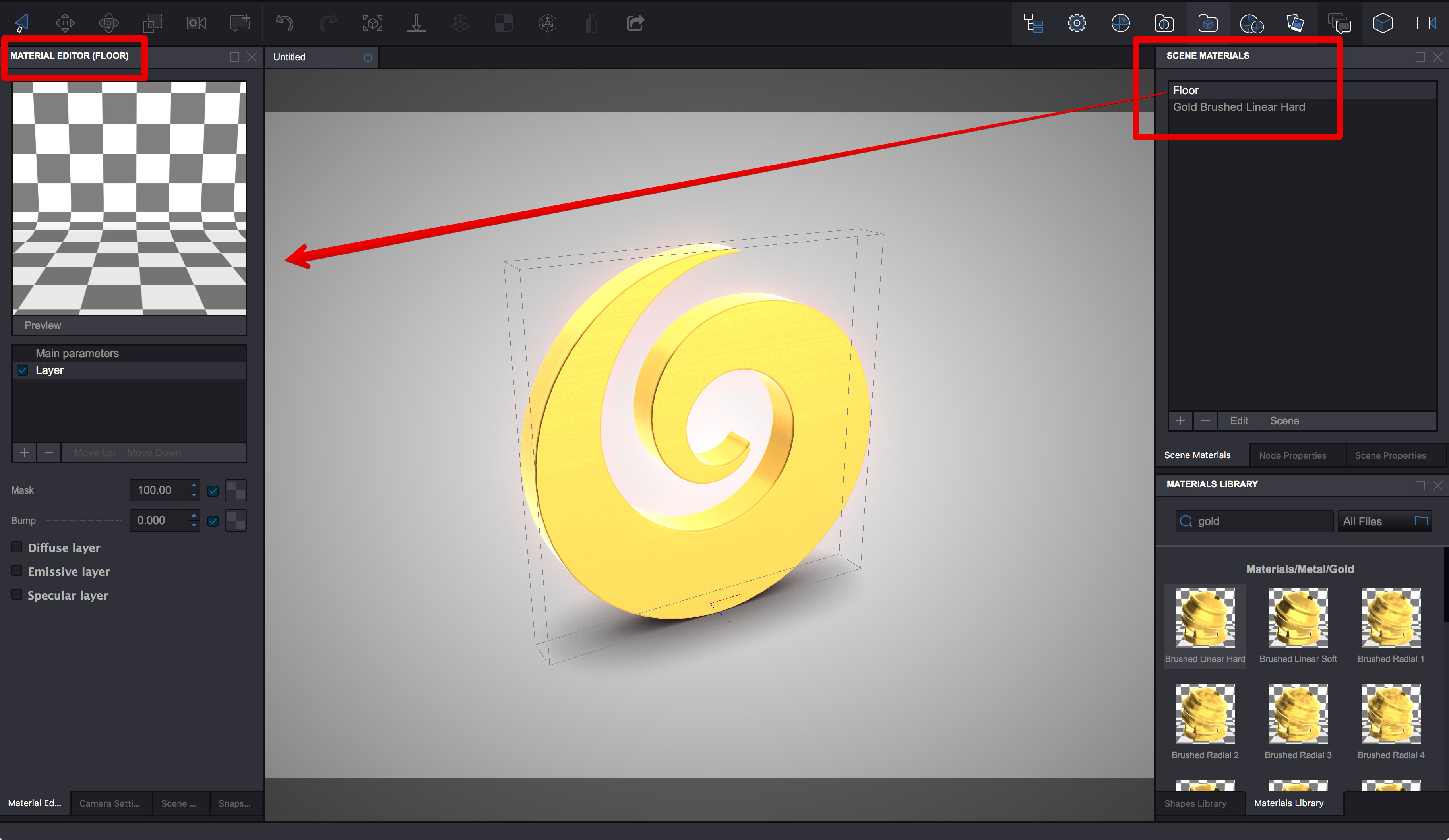 Using Floor Reflection effect in Koru WebGL Exporter