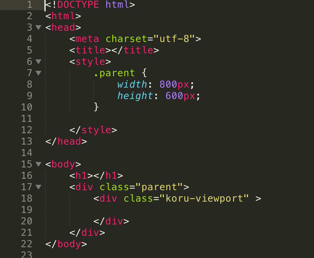 Customizing HTML background in Koru WebGL software