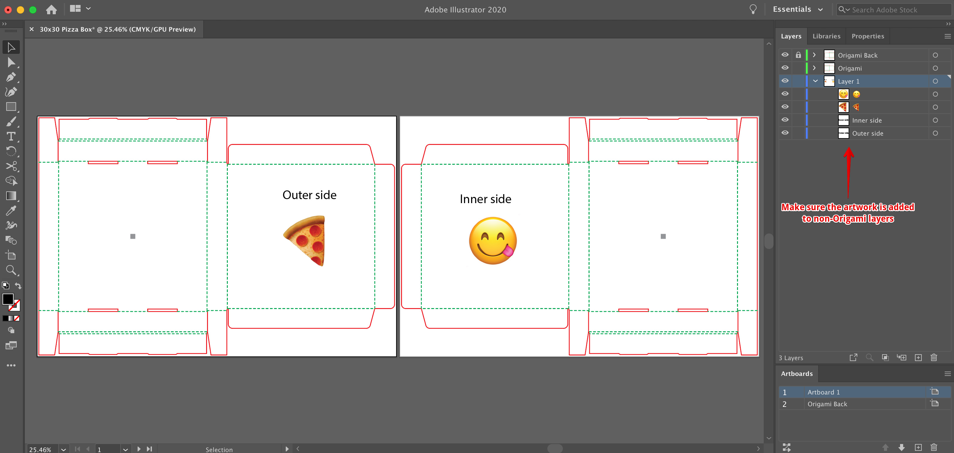 Applying Artwork to Both Sides of the Paper in Origami