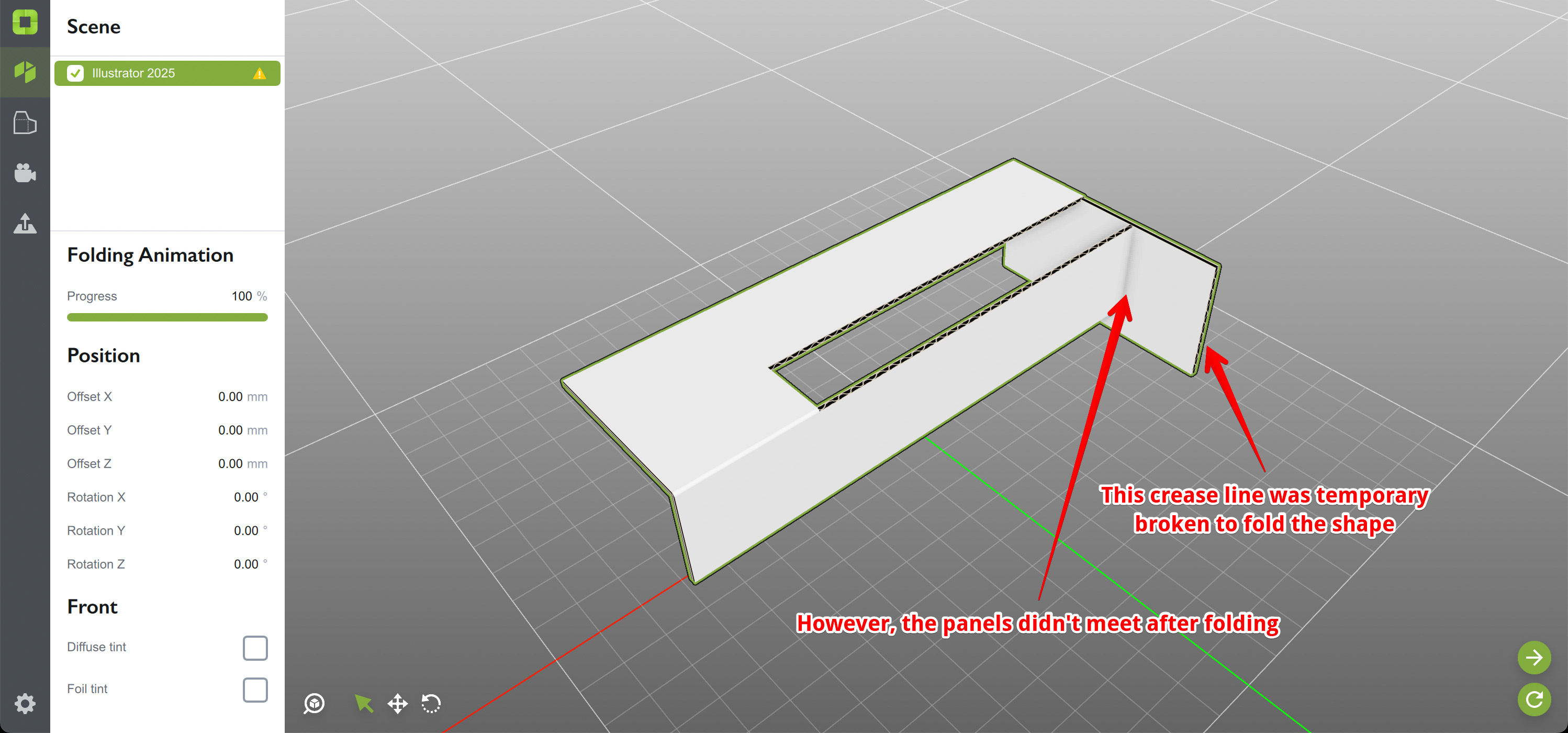 Broken Shape error in Origami